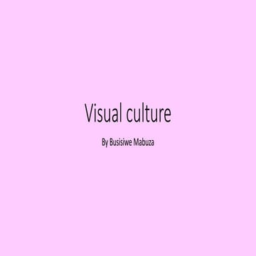 Visual culture | PPTX