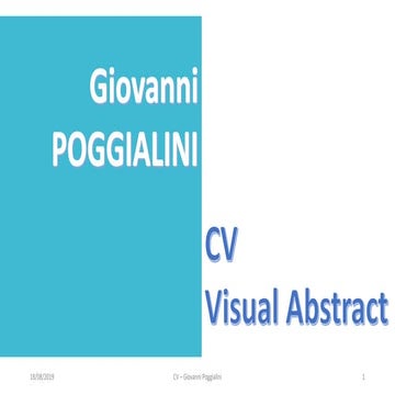 Visual cv abstract - Giovanni Poggialini | PPT