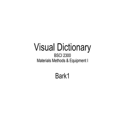 Visual Dictionary- Bark1 | PPT