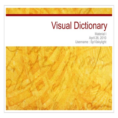 Visual Dictionary-Sp10skylight | PPT