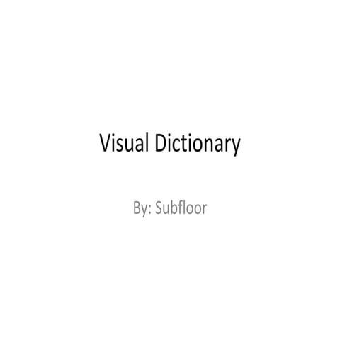 Visual Dictionary That Is Finished. | PPTX