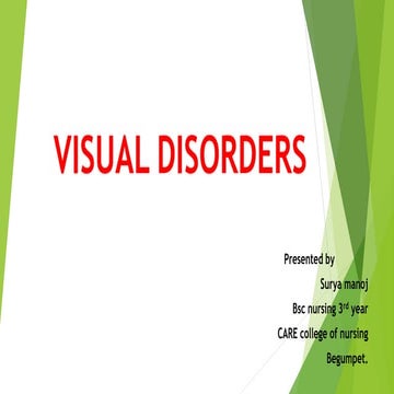 visual disorder | PPT