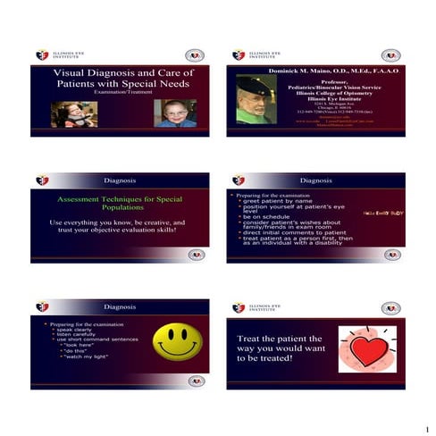 Visual Diagnosis and Care of the Patient with Special Needs: Dx Tx | PDF