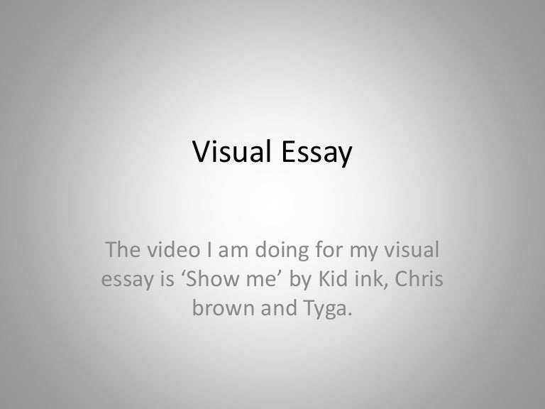 Visual essay for blog