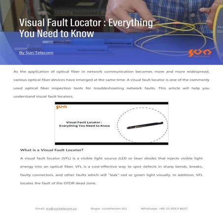 Visual Fault Locator Everything You Need to Know | PDF