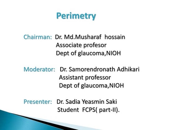 Humphrey visual field analyser (HVFA) | PPT