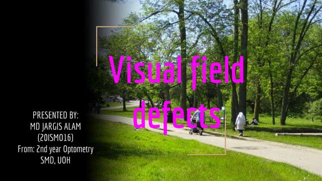 Visual field defects | PPTX