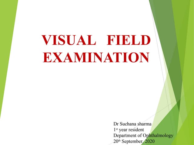 Visual field defects | PPTX