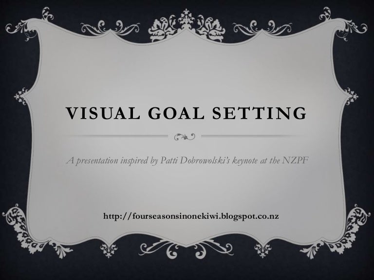 Visual goal setting