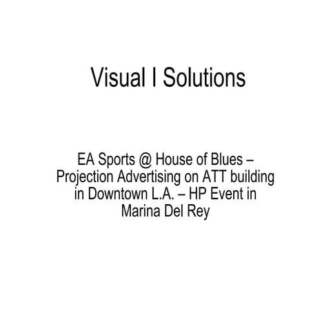 Visual I Solutions | PPT