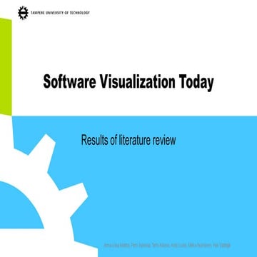 Software Visualization Today - Systematic Literature Review | PPT