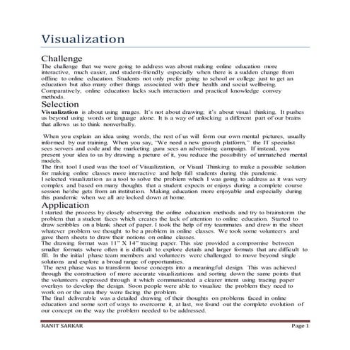 Visualization as tool Design Thinking | DOCX | Graphics Software | Computer Software and ...