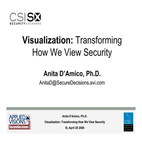 Visualization: Transforming How We View Security | PDF