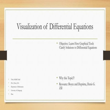 Visualization of Ordinary Differential equation class lecture | PDF