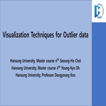 Visualization Techniques For Outlier Data Ppt