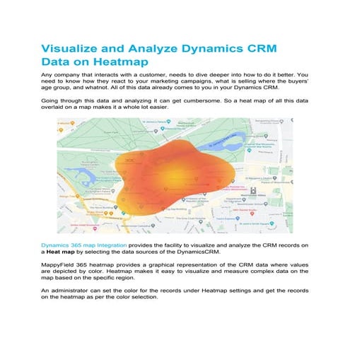 Visualize and analyze dynamics crm data on heatmap | PDF