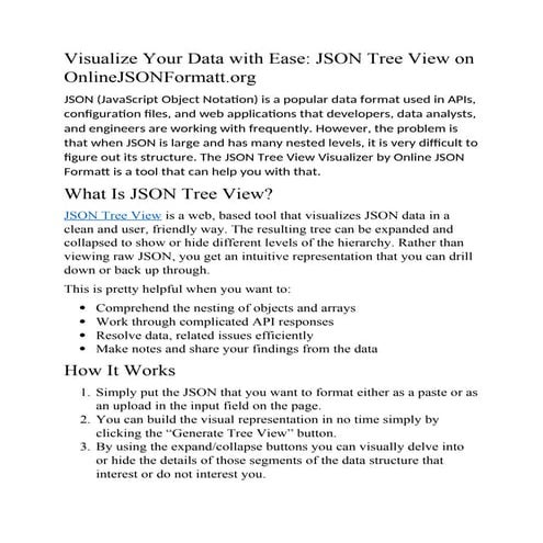 Online JSON Formatter Parquet viewer Online | PDF
