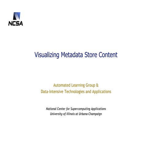 Visualizing content in metadata stores | PDF | Databases | Computer Software and Applications