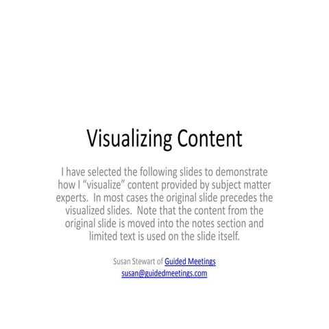 Visualizing Content for PowerPoint | PPT