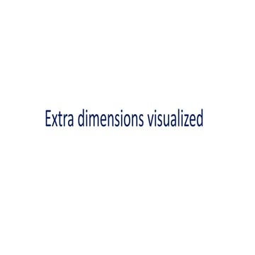 Visualizing extra dimensions | PPT