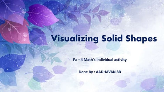 Visualising solid shapes | PPT