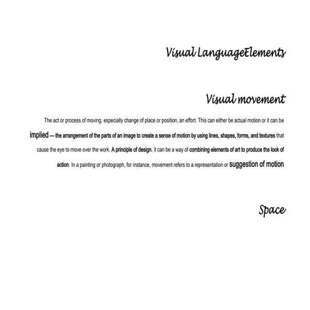 8th Visual language elements 1st quarter | DOCX