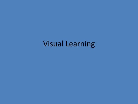 What is visual learning | PPTX