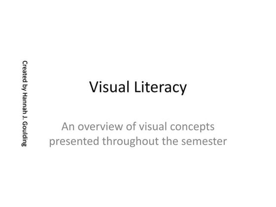 Visual literacy | PPT | Photography | Arts and Crafts