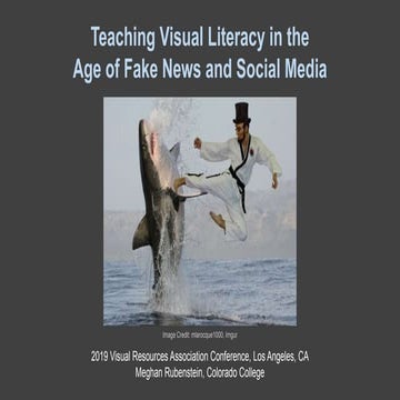 Teaching Visual Literacy in the Age of Fake News and Social Media | PPTX