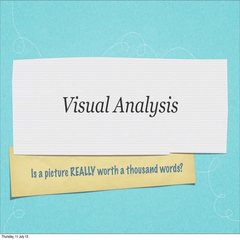 Visual Literacy lesson | PPT