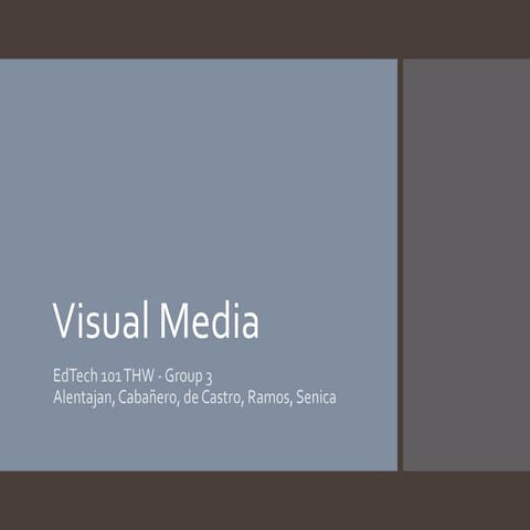 EdTech101 THW - Visual Media | PPT