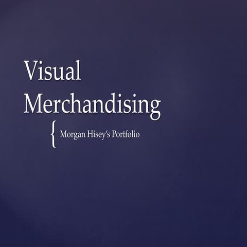 Visual merchandising portfolio | PPTX