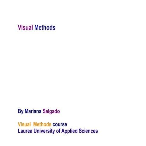Visual methods in UCD 2nd class | PPT