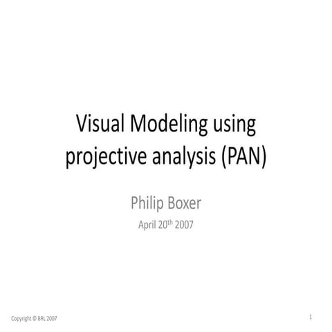Visual modeling using projective analysis (pan) | PDF