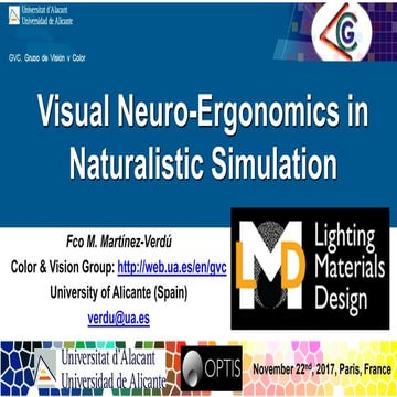 Visual neuro ergonomics in naturalistic simulation | PPT
