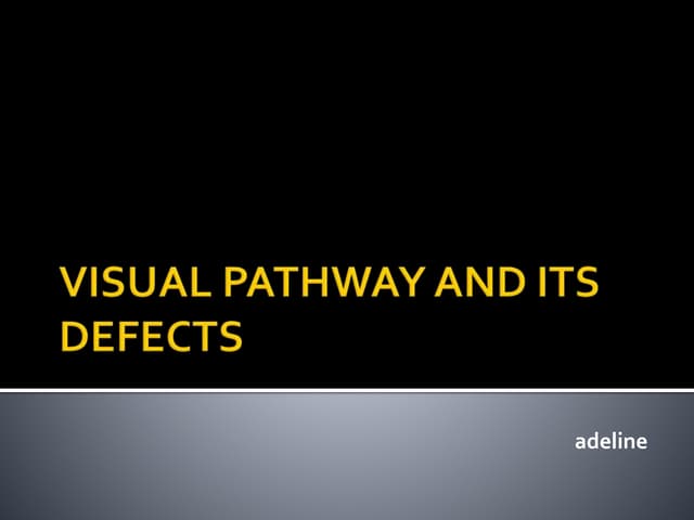 Visual field defects | PPTX