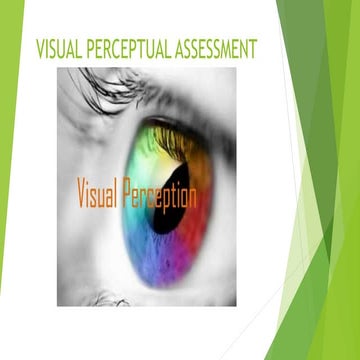 Visual perceptual assessment | PPTX