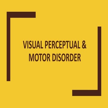 Visual perceptual motor deficit | PPTX | Eye and Vision Conditions ...