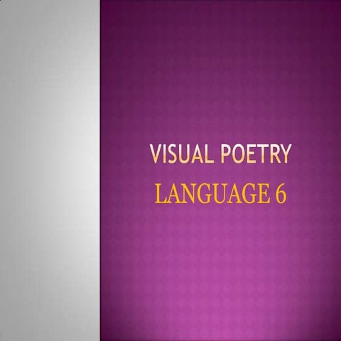 Visual poetry | PPTX