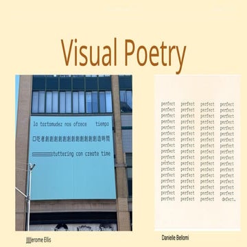 Visual Poetry - an introduction to modern examples of poetry | PPT