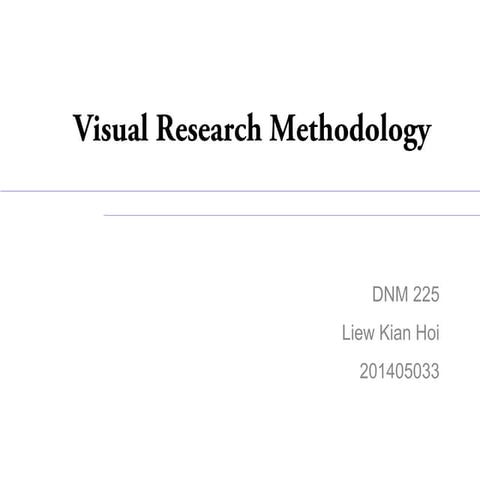Visual research methodology | PPT