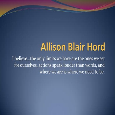 Allison Hord Visual Resume | PDF
