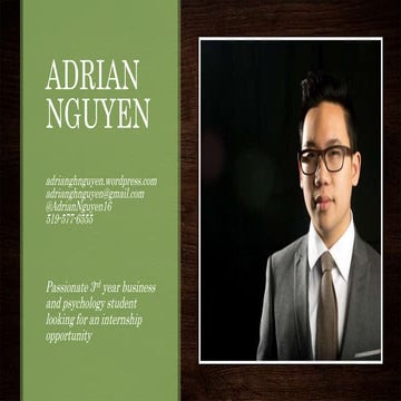 Adrian Nguyen presentations
