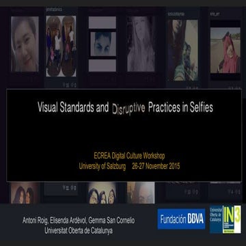 Visual standards and disruptive practices in selfies | PPTX