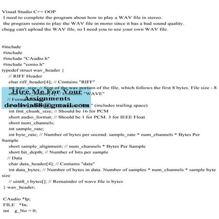 Visual Studio C++ OOP I need to complete the program about how to .pdf