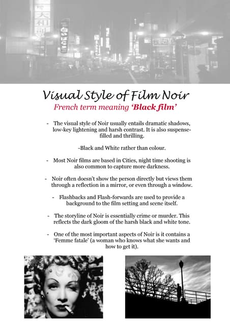 Visual Conventions of Film Noir | PDF