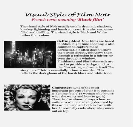 Visual Conventions of Film Noir | DOCX