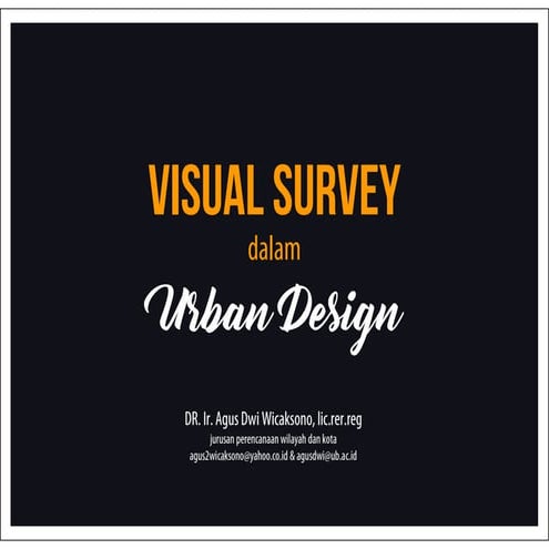 Visual survey dalam Urban Design | PDF