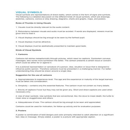 Visual symbols | PDF