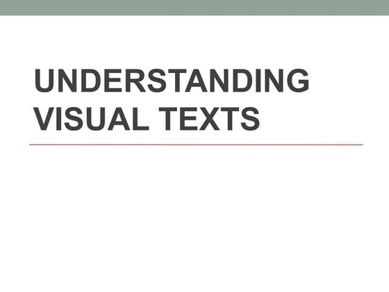Visual texts intro[1] | PPT